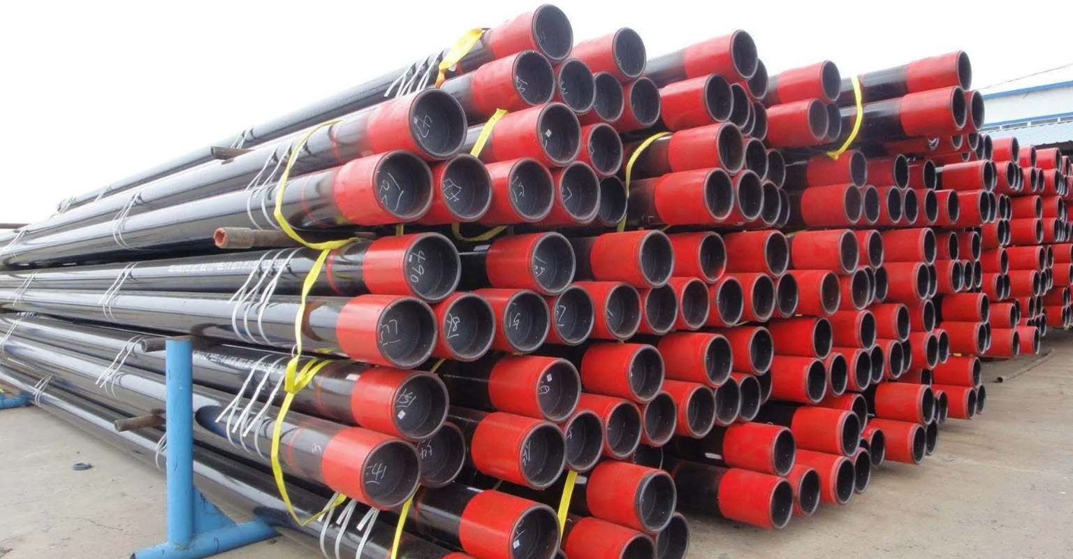 API 5CT well casing steel pipes, J55 K55 N80 L80 oil casing pipes